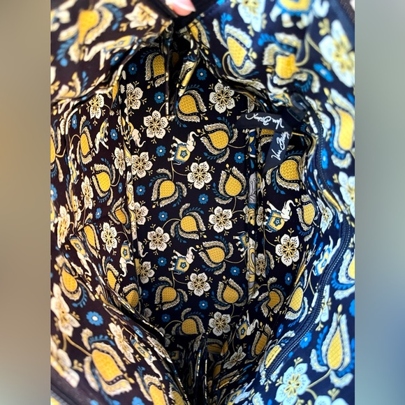 Vera Bradley | Bags | Vera Bradley Ellie Blue Elephant Bowler Bag ...
